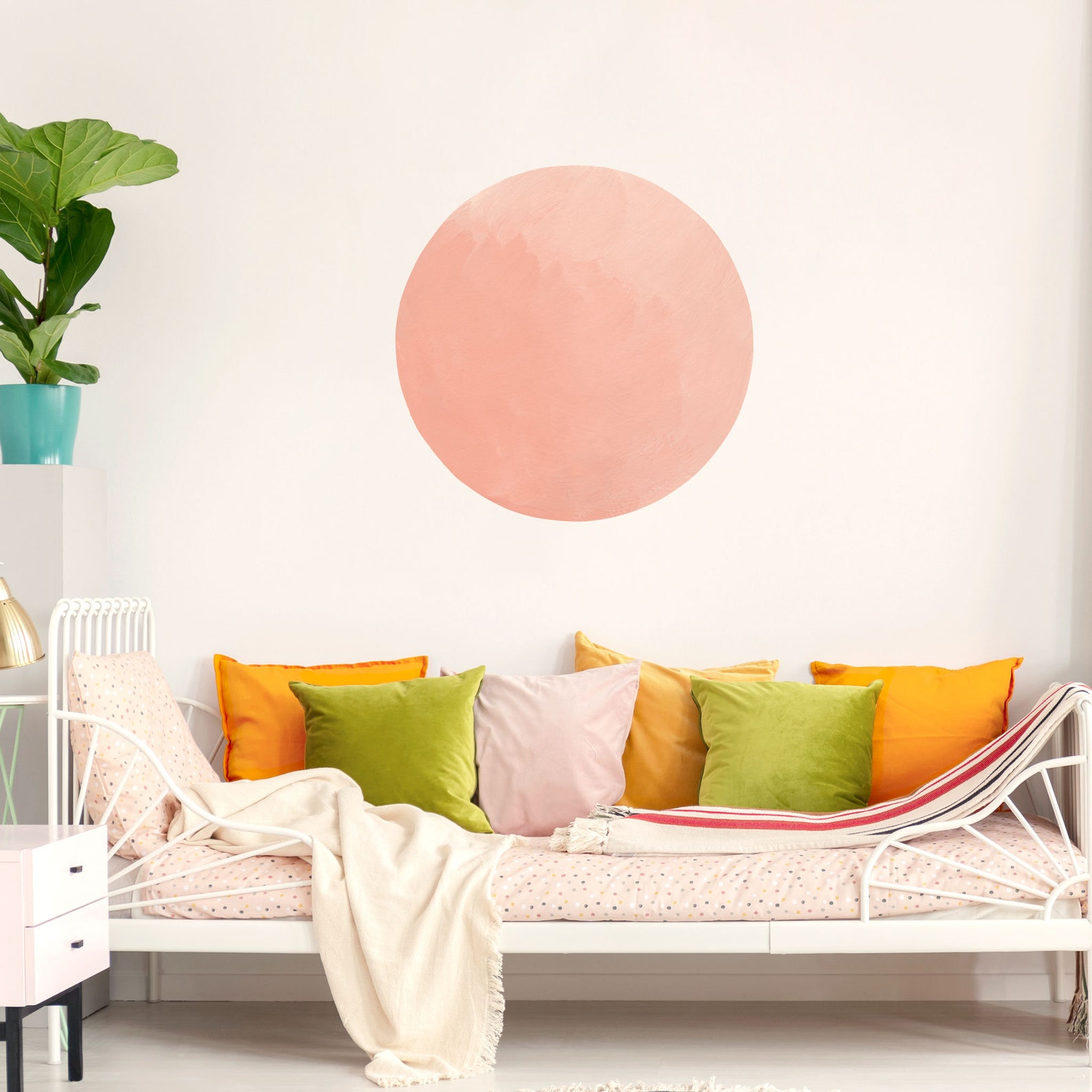 Big Abstract Circle Wall Decal Plastic-Free wall sticker | Etsy