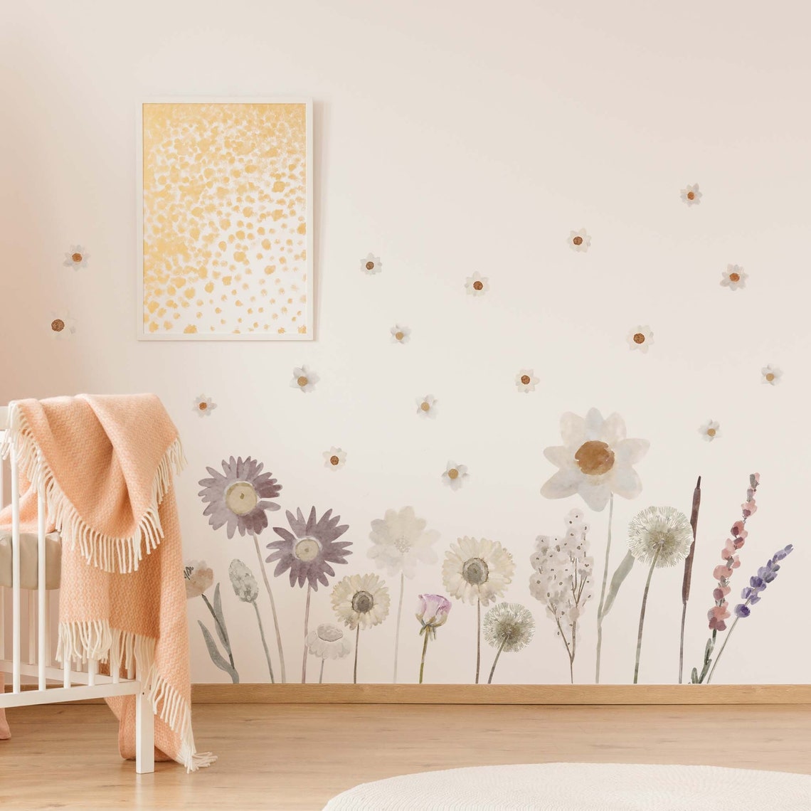 Wild Flowers Wall Decals Plastic-free Wall Stickers | Etsy