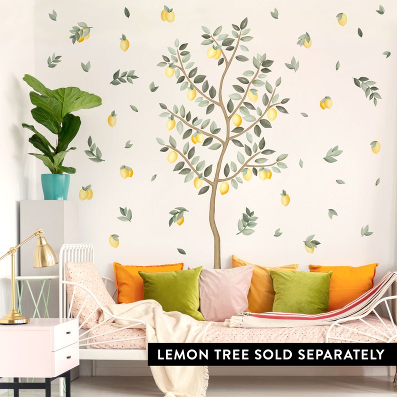 Lemon Wall Decals Plastic-free Wall Stickers | Etsy