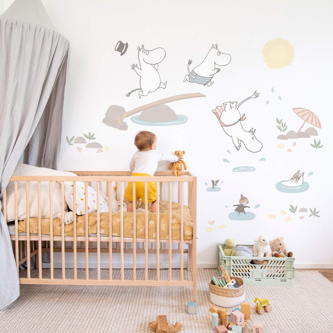 Moomin Summer Day Wall Decals: Plastic-free Paper Stickers - Etsy
