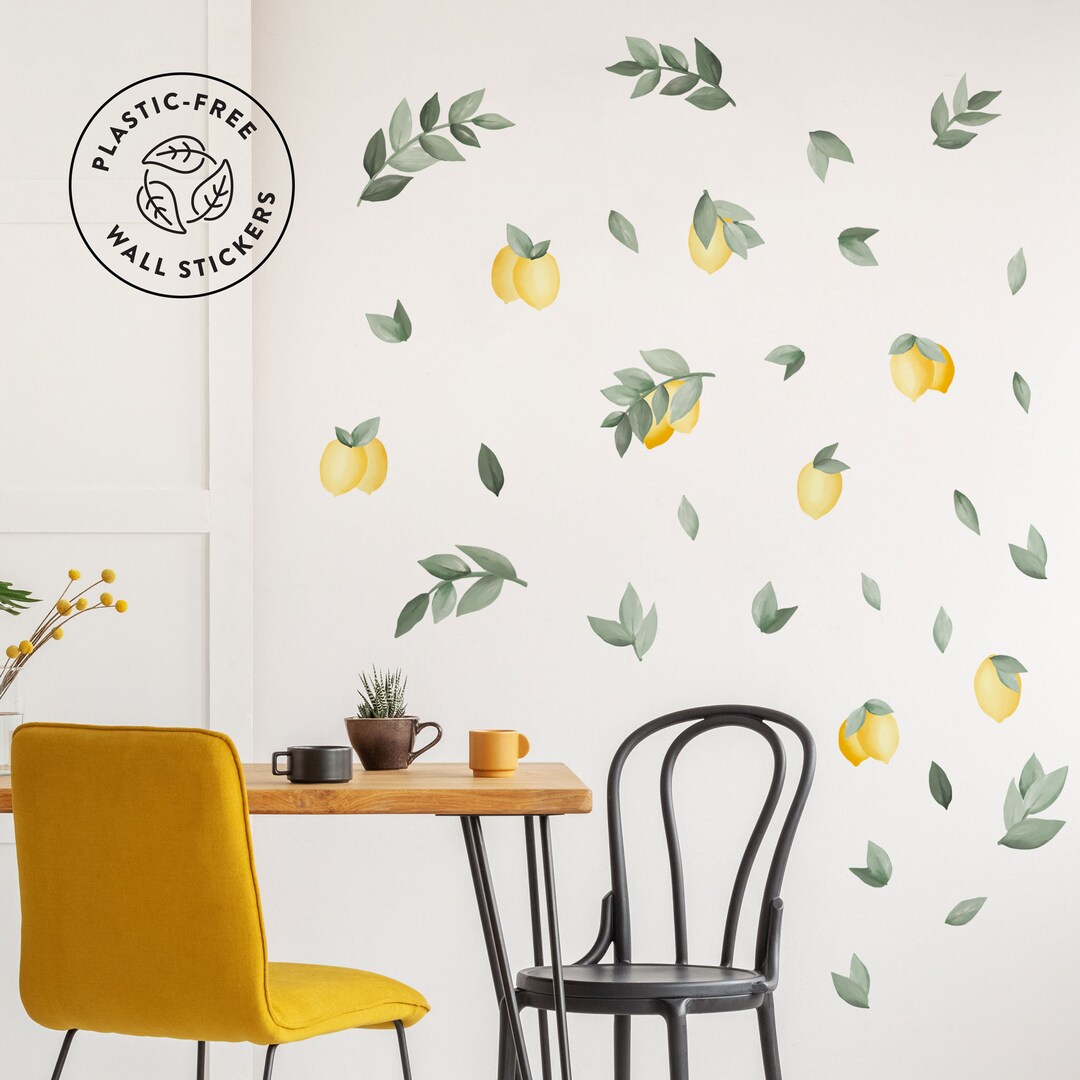Lemon Wall Decals, Plastic-free Wall Stickers - Etsy