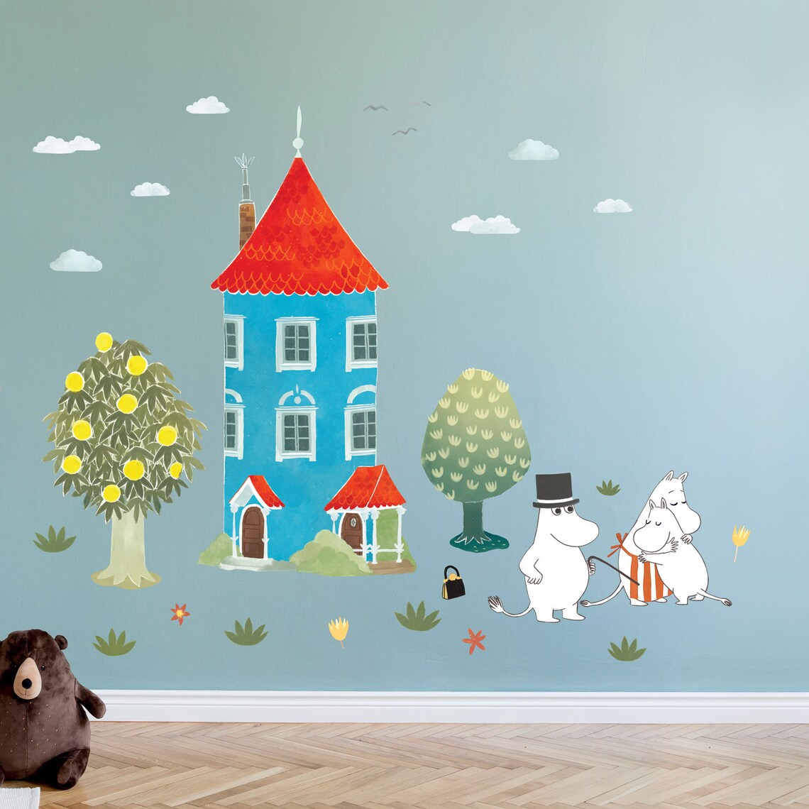 Moomin House Wall Decal Plastic-free Moomin Wall Stickers - Etsy