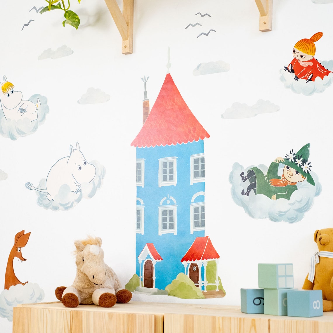 Small Moomin House With Clouds Wall Decals Plastic-free - Etsy