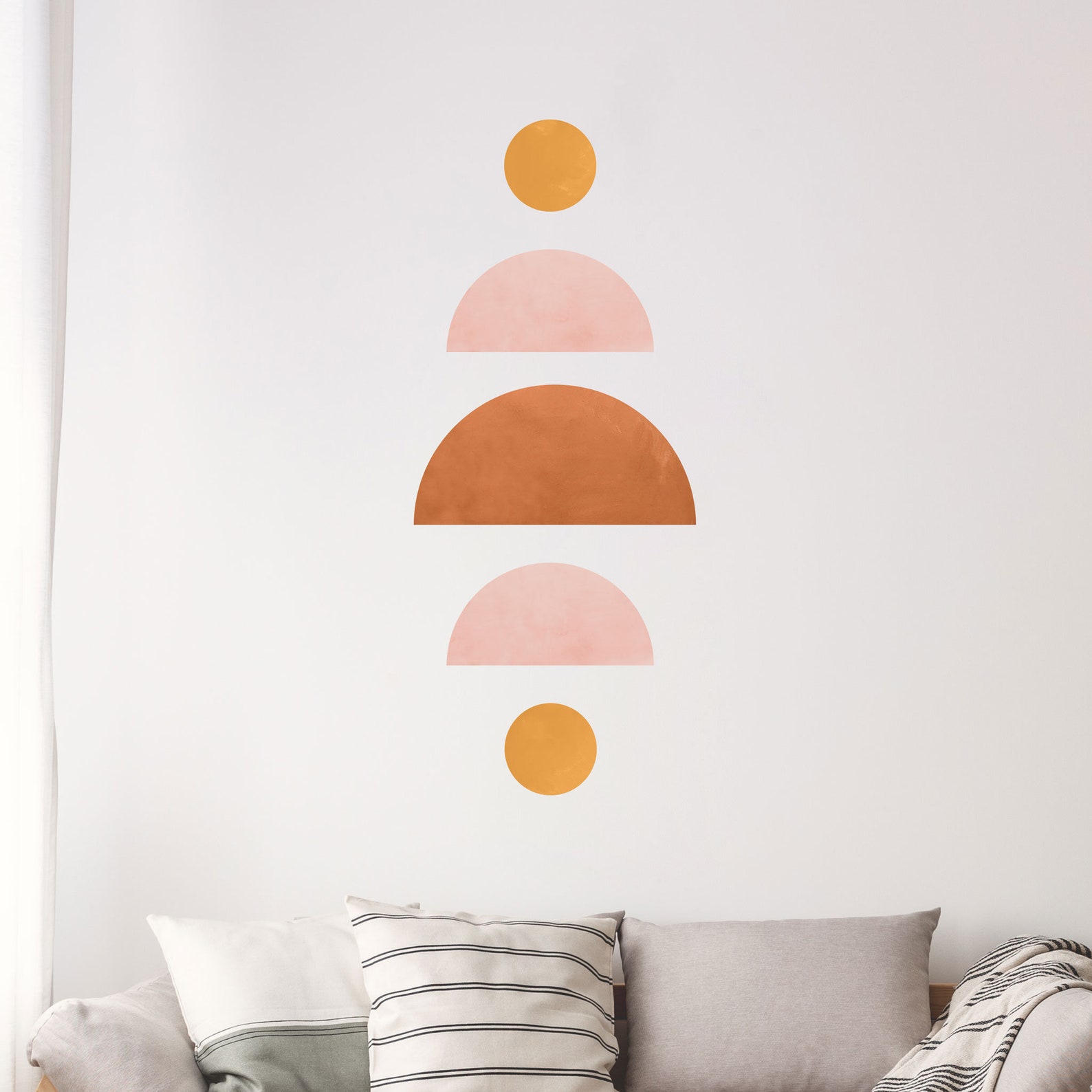 Moon Phases Strong Abstract Wall Decals Plastic-free Wall - Etsy