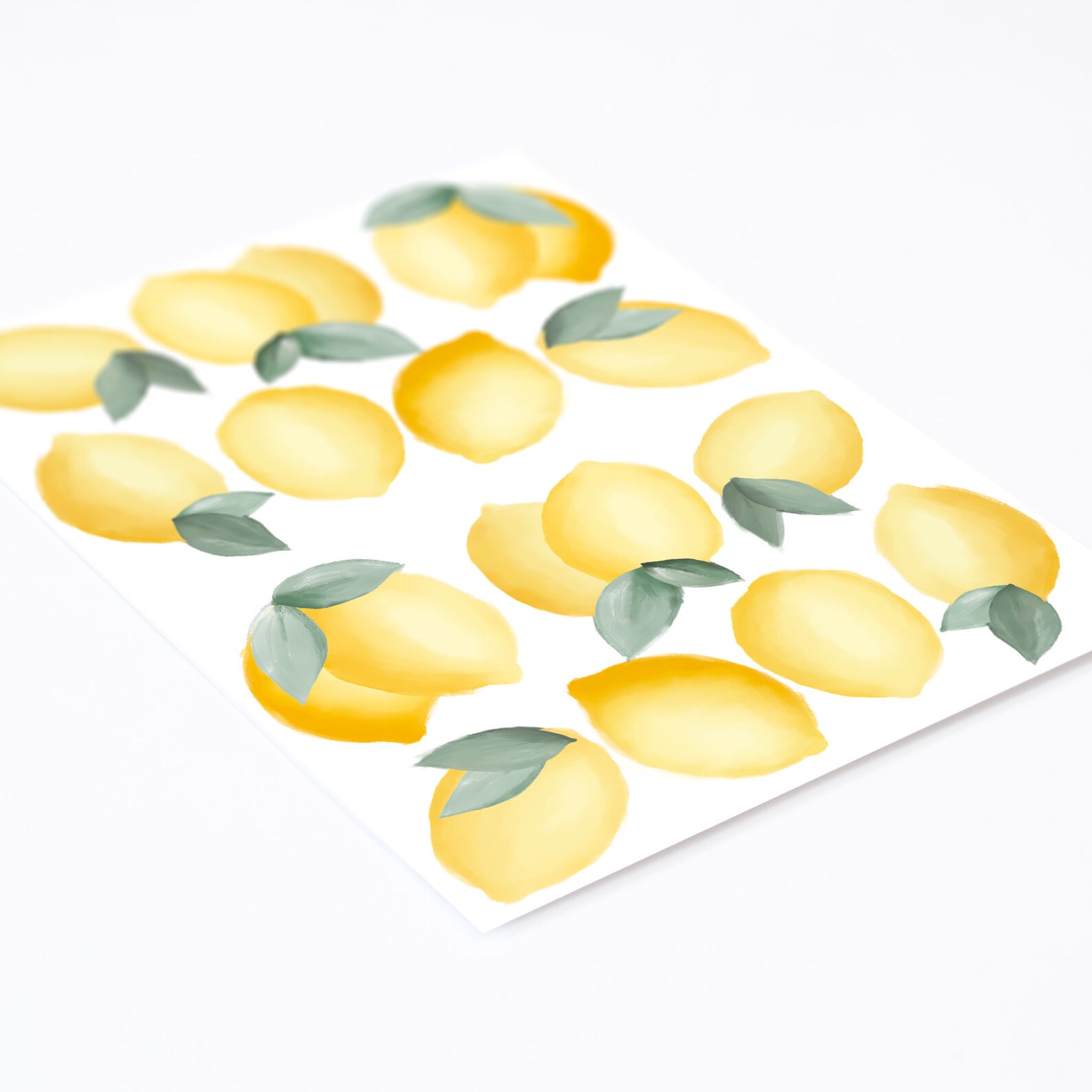 Small Lemon Trees Wall Decals With Leaves Plastic-free Wall - Etsy