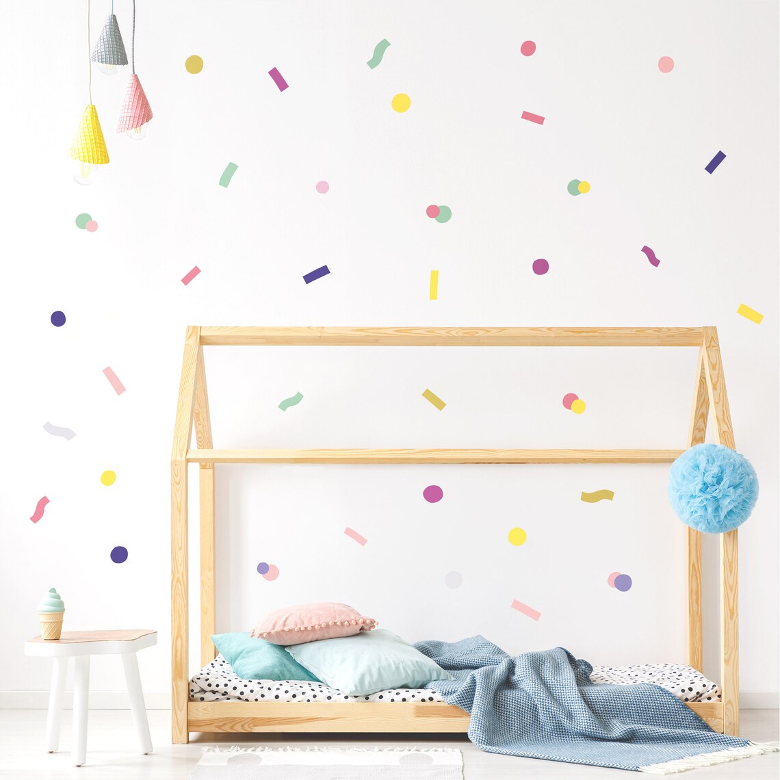POP Confetti Wall Decals Colorful Confetti Wall Stickers ECO - Etsy