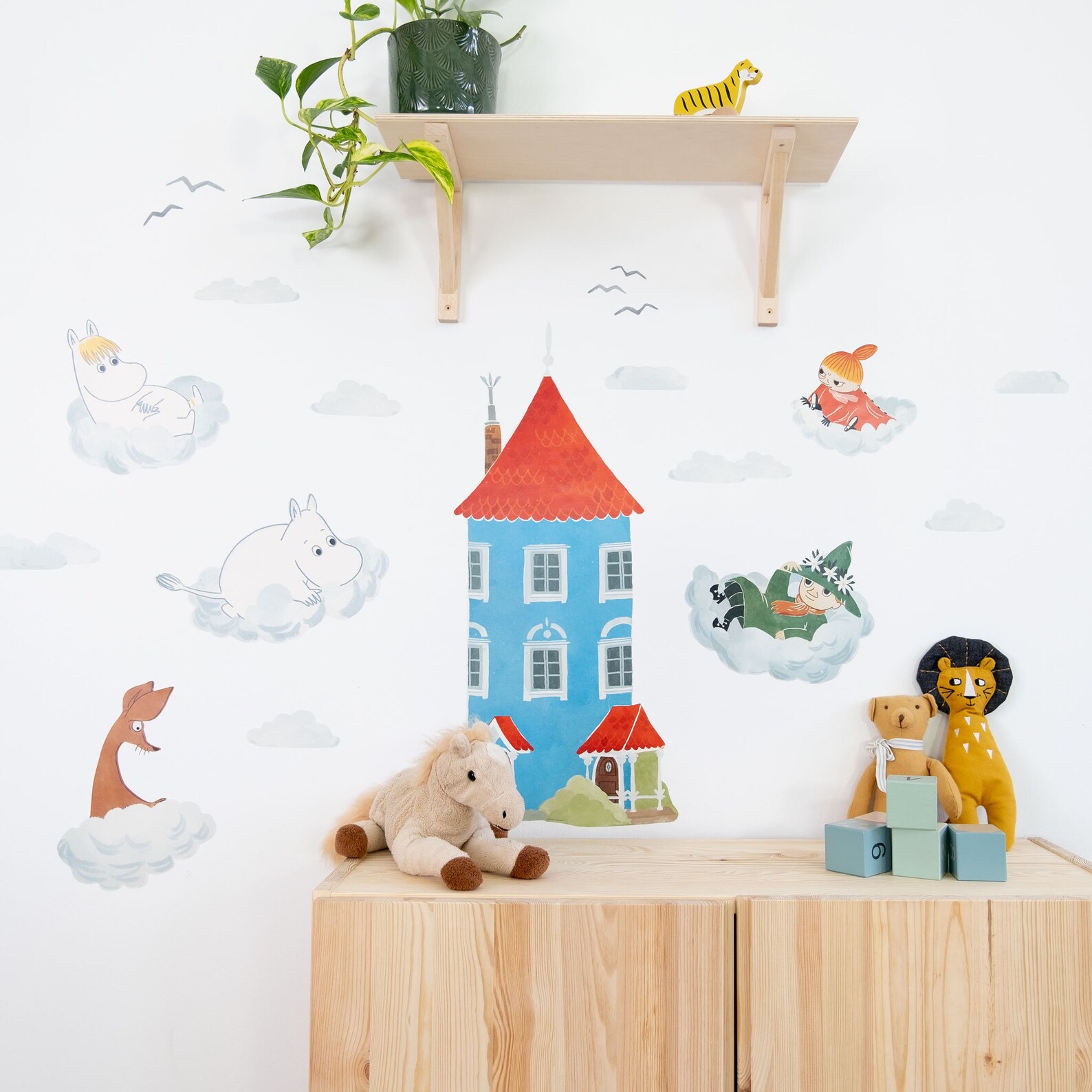 Small Moomin House With Clouds Wall Decals Plastic-free - Etsy