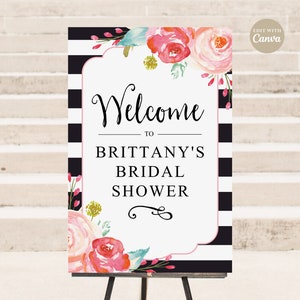 Kate Spade Welcome Sign - Baby Shower, Bridal Shower, Party Signage ...