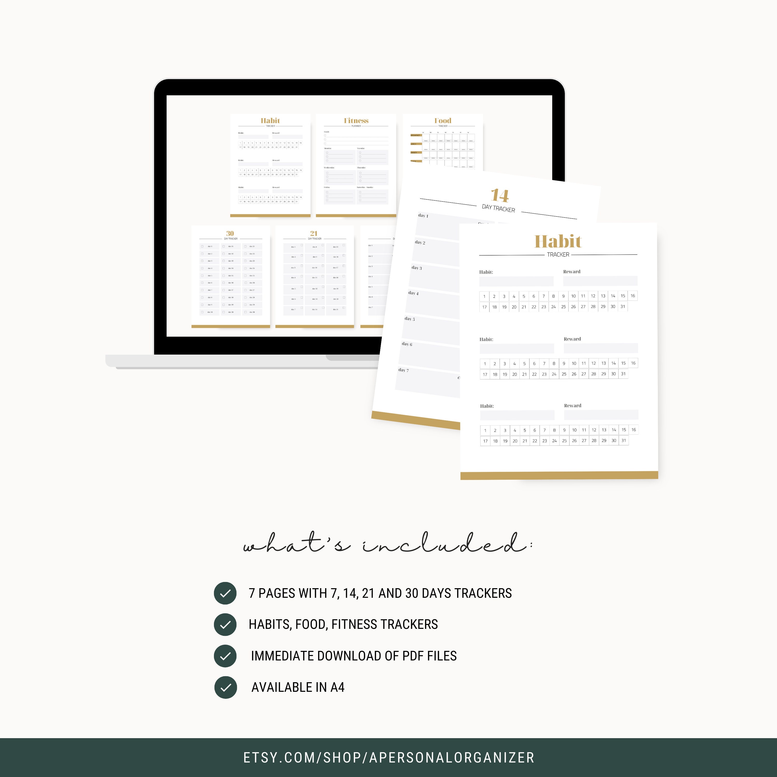 Habit Tracker for Productivity and Wellness: Achieve Your Goals With ...