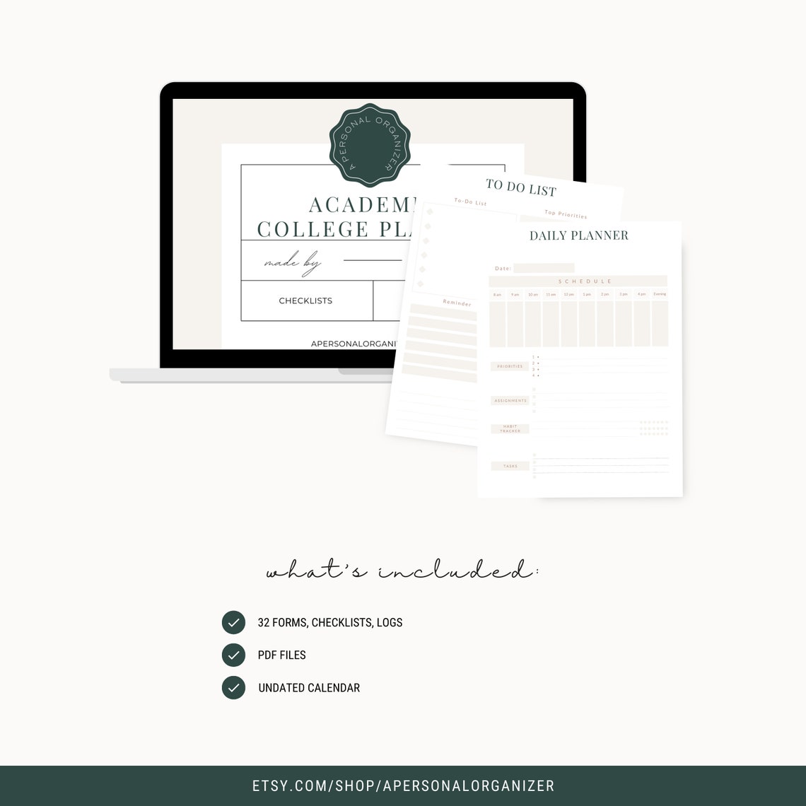 College Planner | Student Planner Printable | Assignments Tracker ...