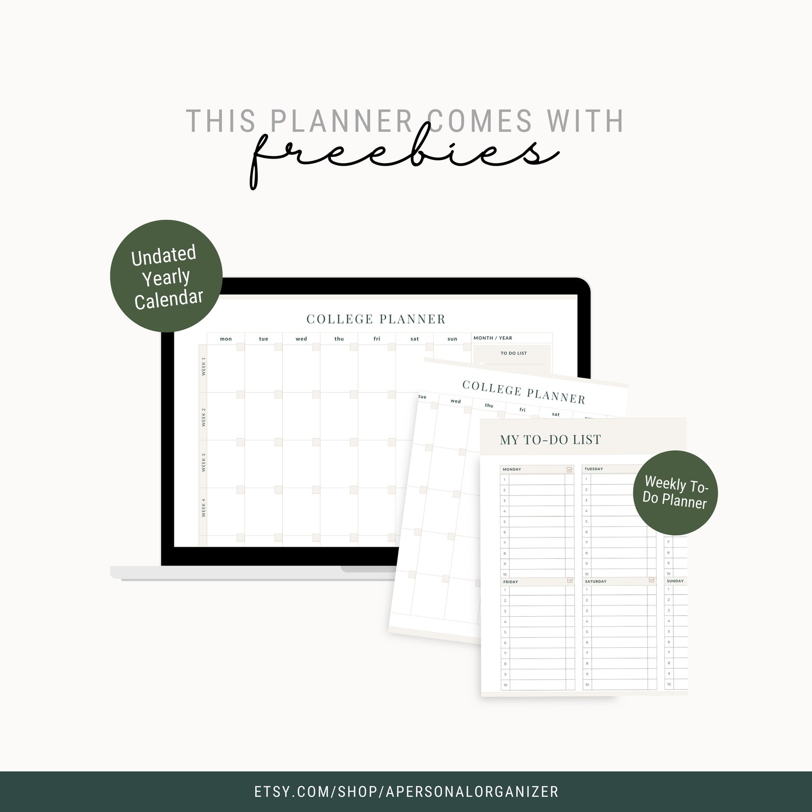College Planner | Student Planner Printable | Assignments Tracker ...