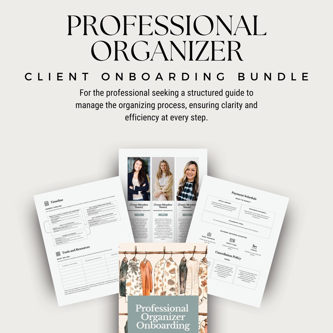 Professional Organizer Forms | Organizing Service Agreement | Intake ...