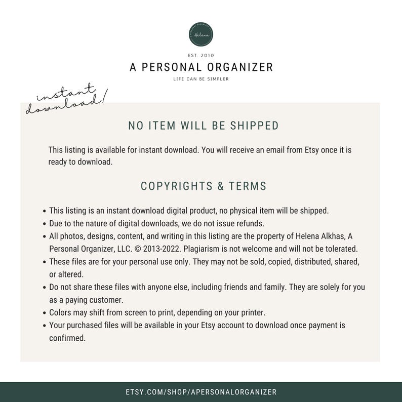 Professional Organizer Forms | Organizing Service Agreement | Intake ...