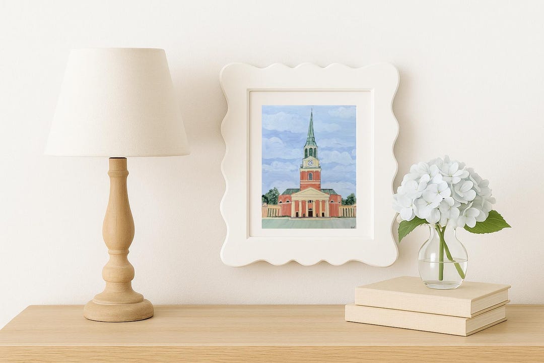 Wait Chapel Art Print | Wake Forest University Gift - Etsy