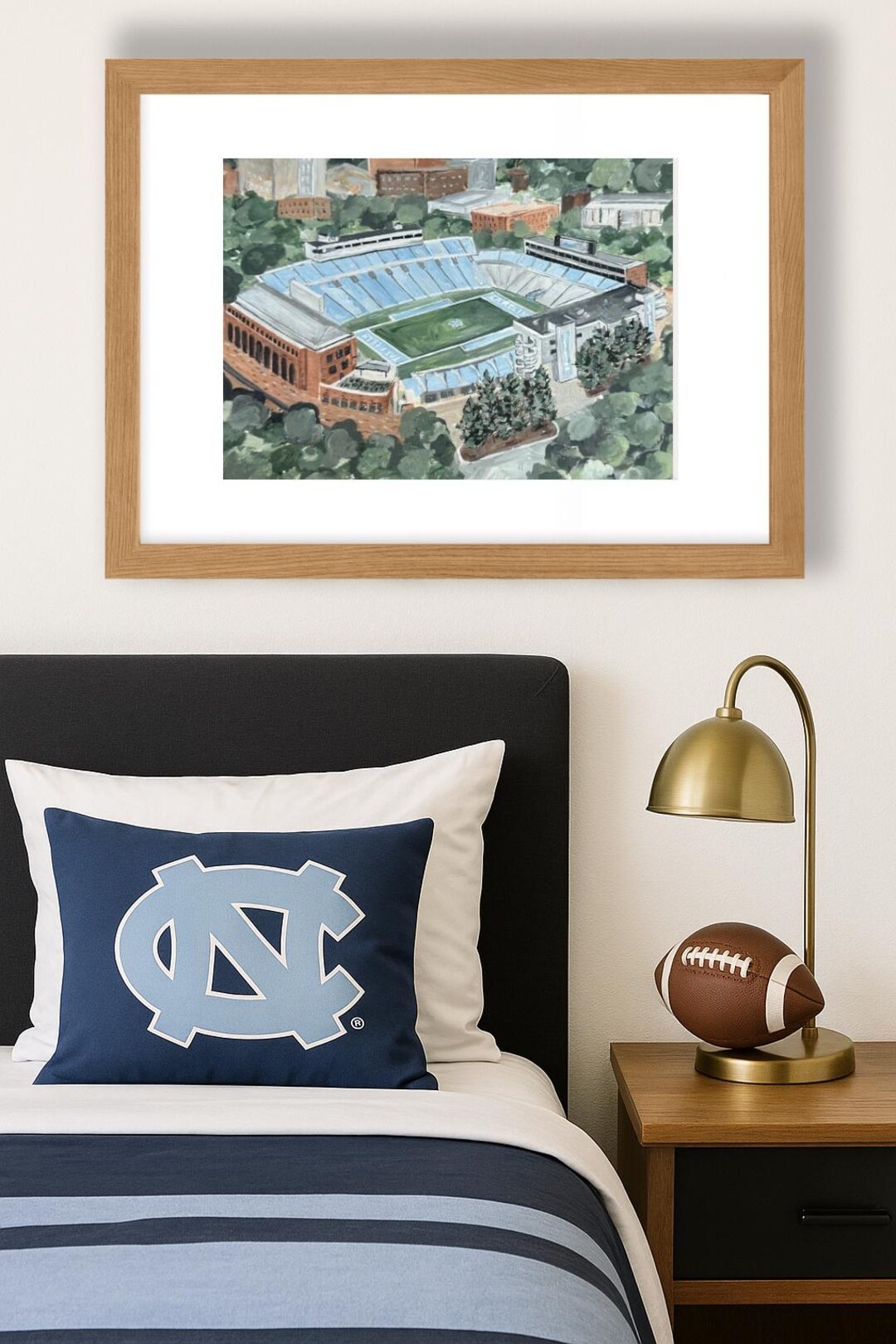 UNC Kenan Stadium Art Print – Chapel Hill Wall Decor, Stadium ...