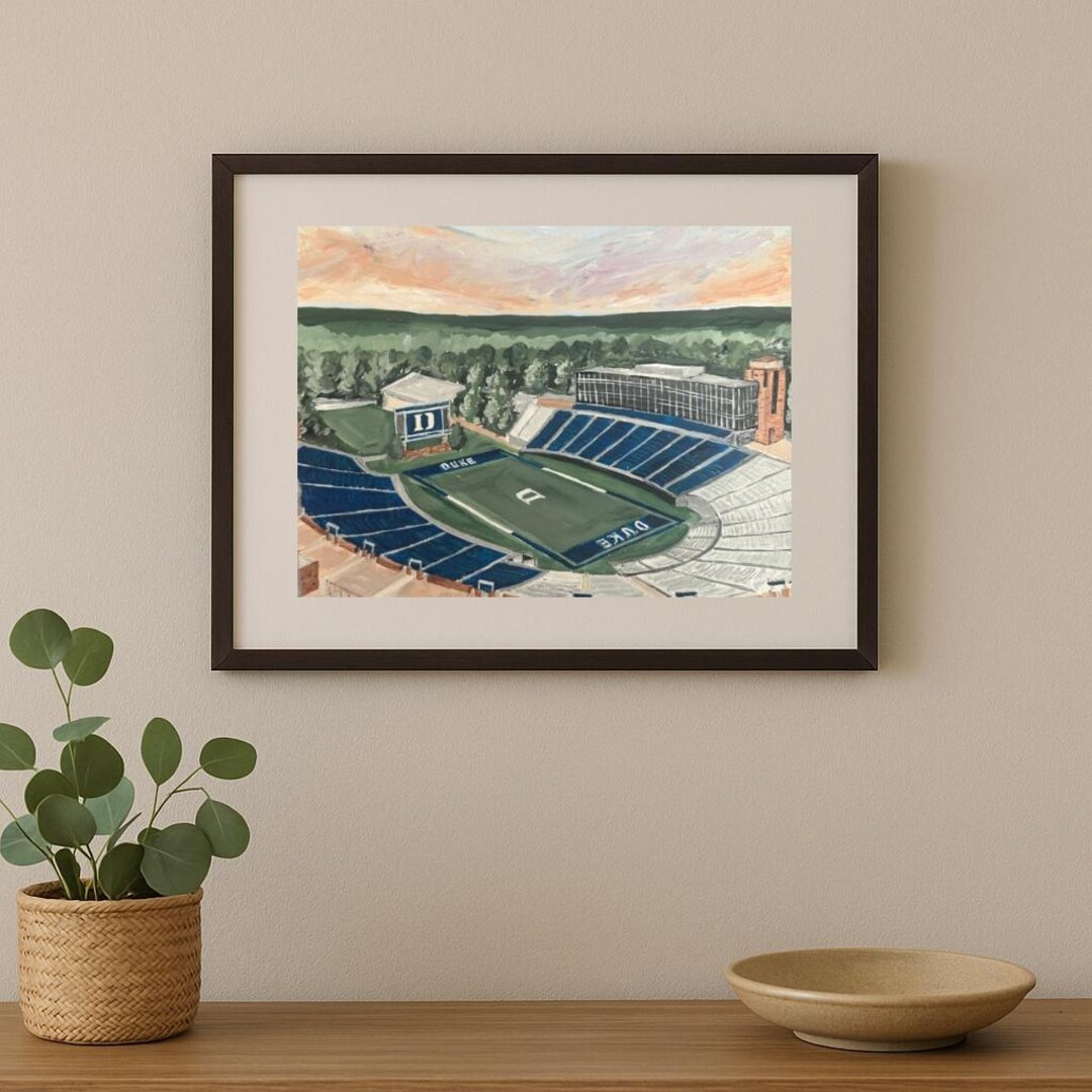 Wallace Wade Stadium Art Print | Blue Devil Gift | College Graduation ...