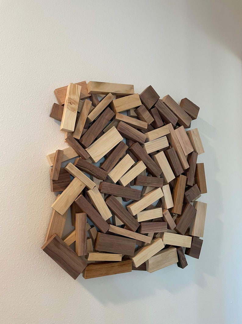 Abstract Wood Sculpture Wall Hanging Wood Wall Art - Etsy