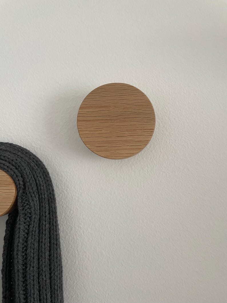 Modern Wood Wall Hook Set: Walnut, Oak, Ash (set of 3) - Etsy