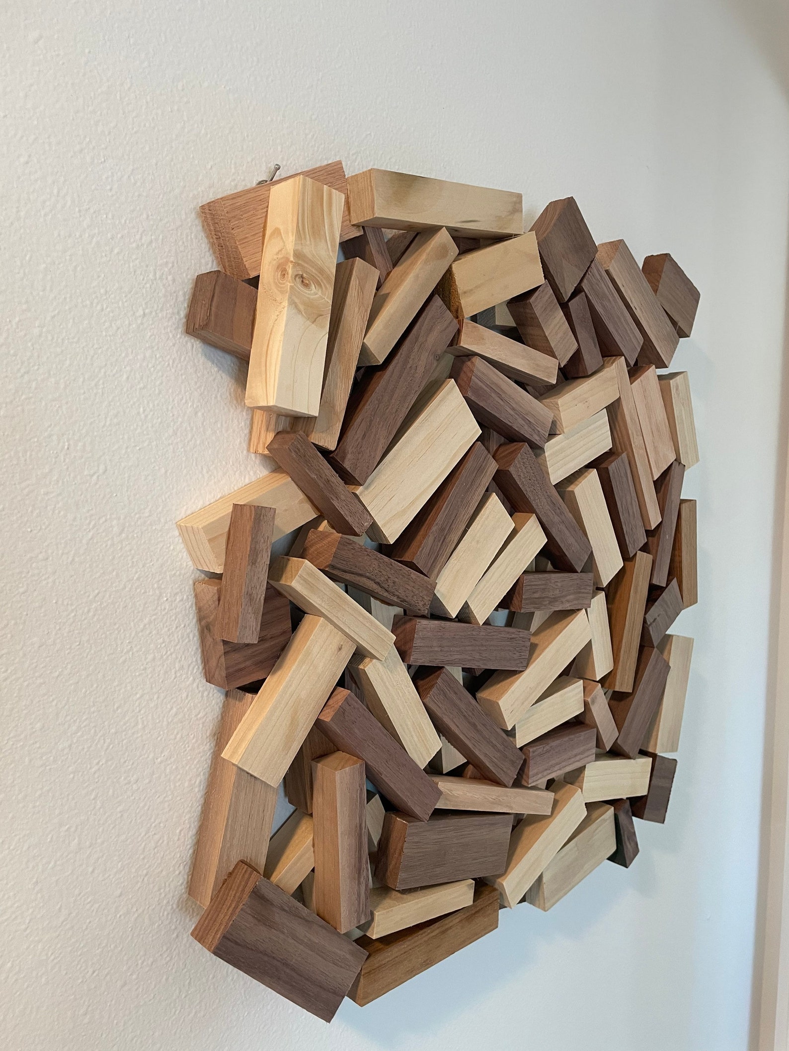 Abstract Wood Sculpture Wall Hanging Wood Wall Art - Etsy