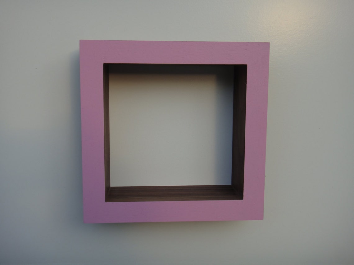 Shadow Box Frame Wall Shadow Box Oak or Walnut pink . | Etsy