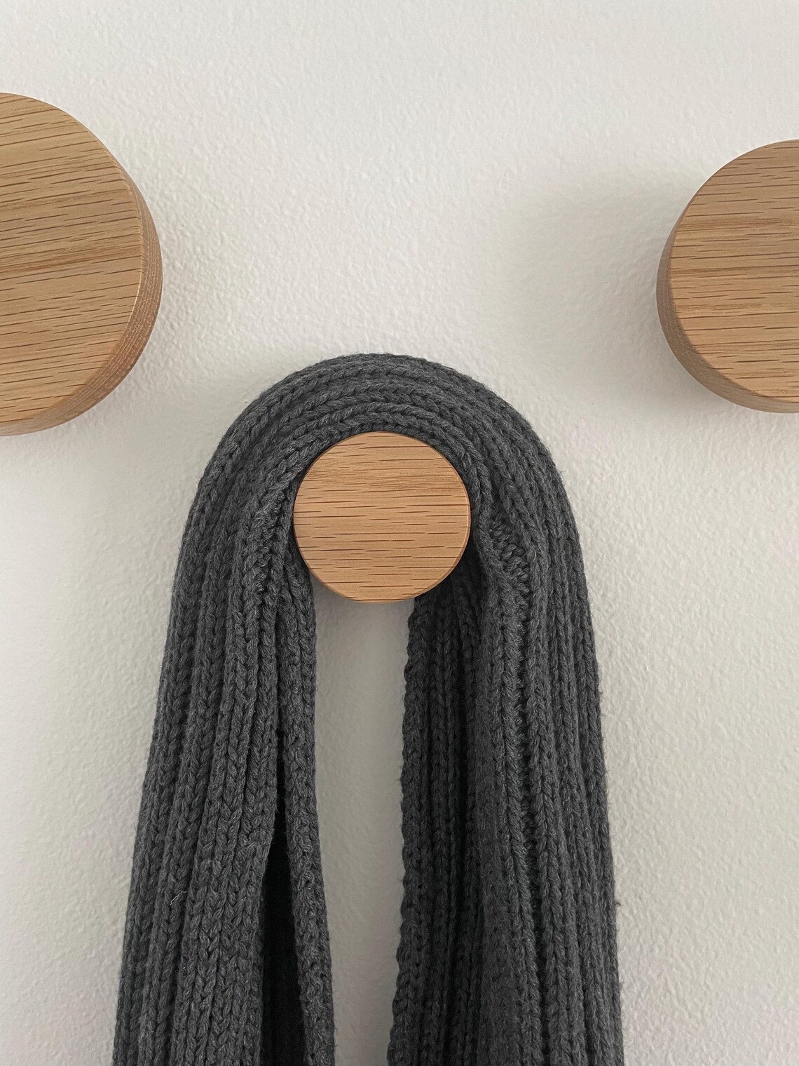 Modern Wood Wall Hook Set: Walnut, Oak, Ash (set of 3) - Etsy
