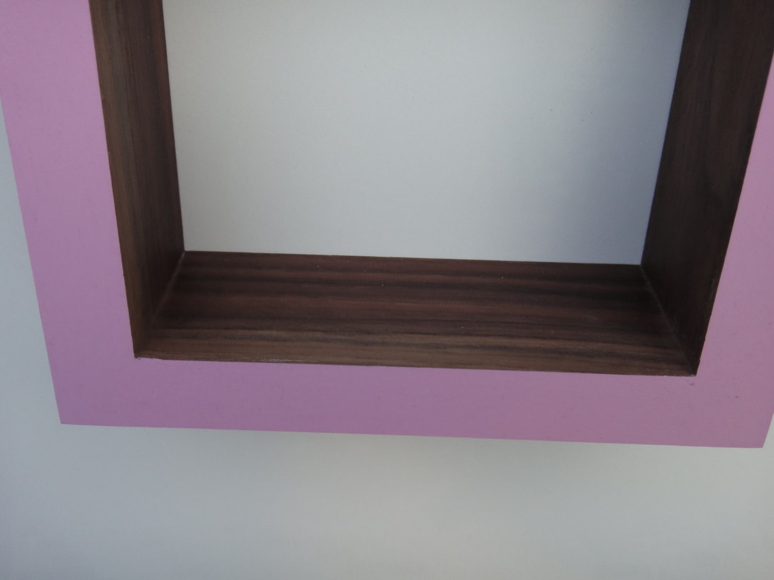 Shadow Box Frame Wall Shadow Box Oak or Walnut pink . | Etsy