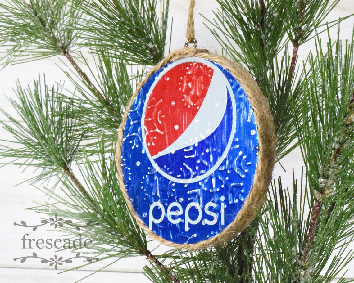 Pepsi Round Christmas Ornament Double Sided | Etsy