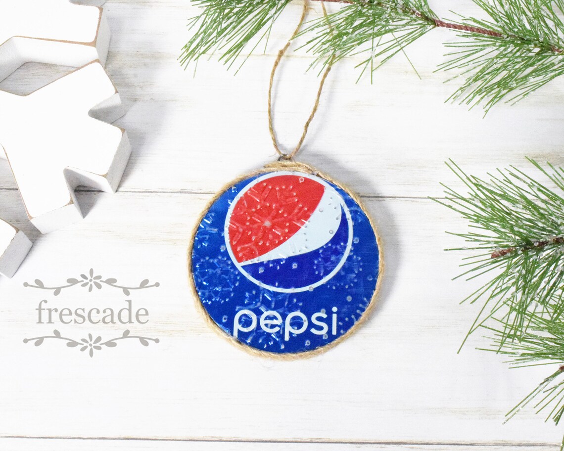 Pepsi Round Christmas Ornament Double Sided | Etsy