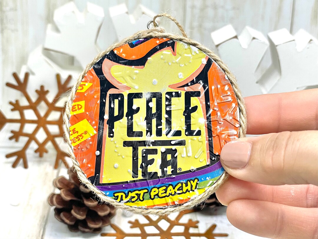 Peace Tea Just Peachy Rainbow Pride Round Christmas Ornament Double ...