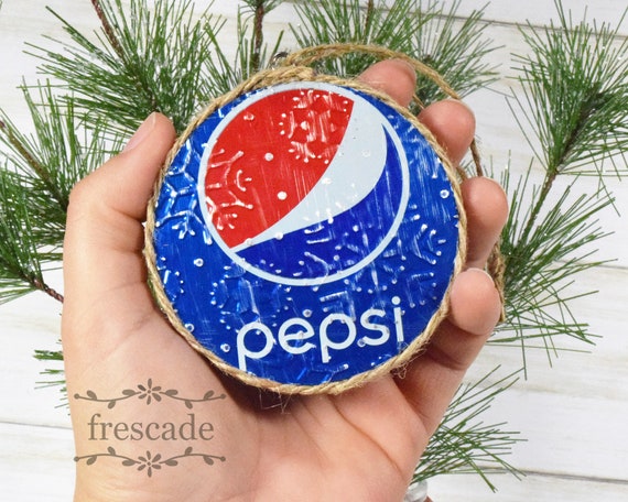 Pepsi Round Christmas Ornament Double Sided | Etsy