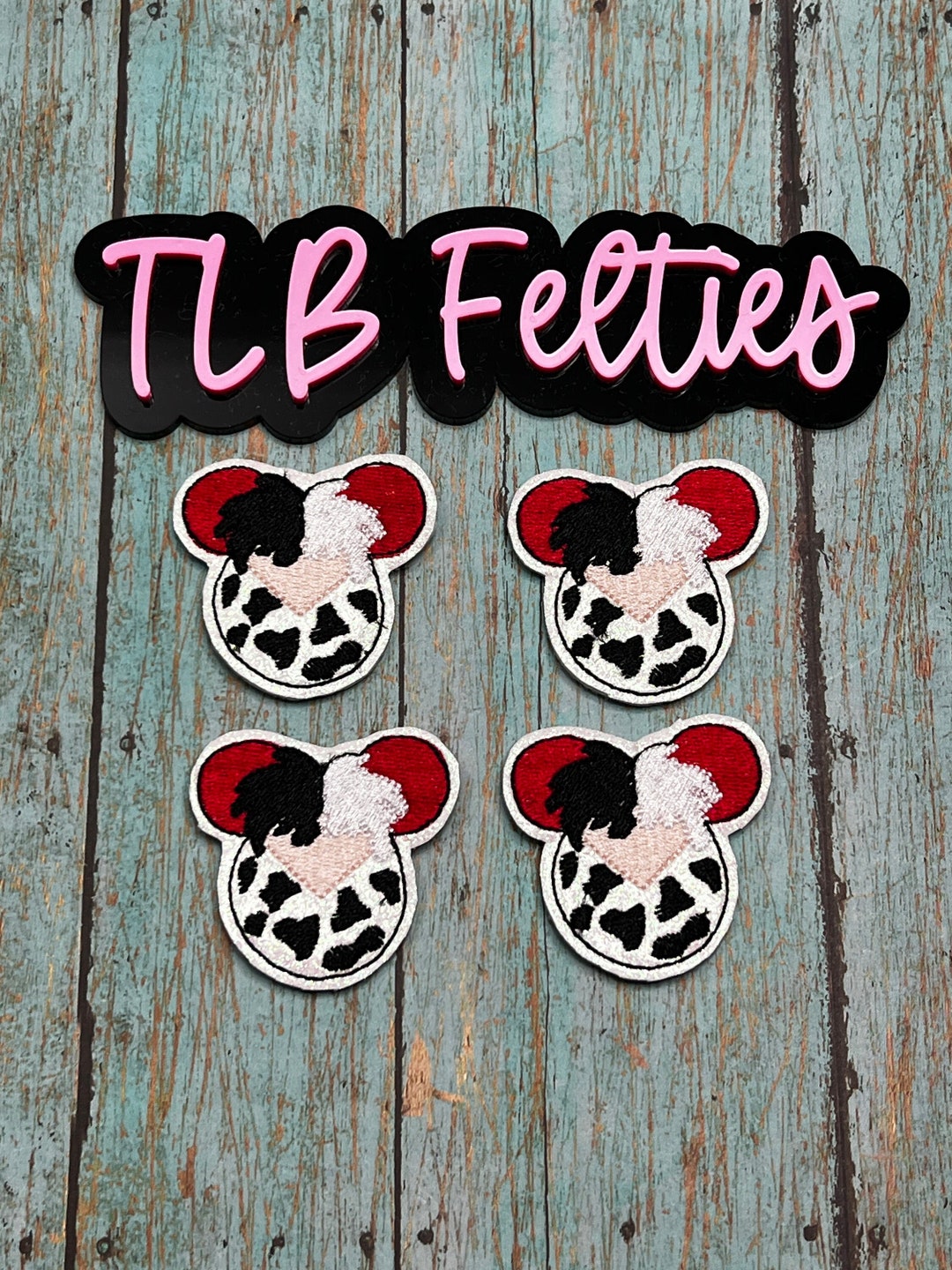 Glitter Dalmation Mouse Head Felties, Dalmation Mouse Head Felties ...