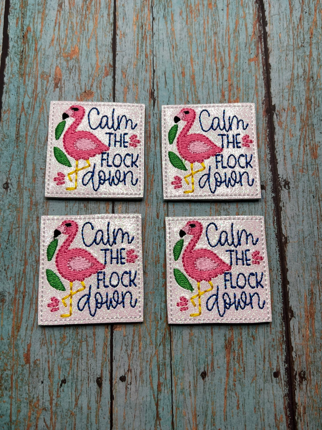 Glitter Flamingo Calm Down Feltie, DIY Craft Embellishments - Etsy
