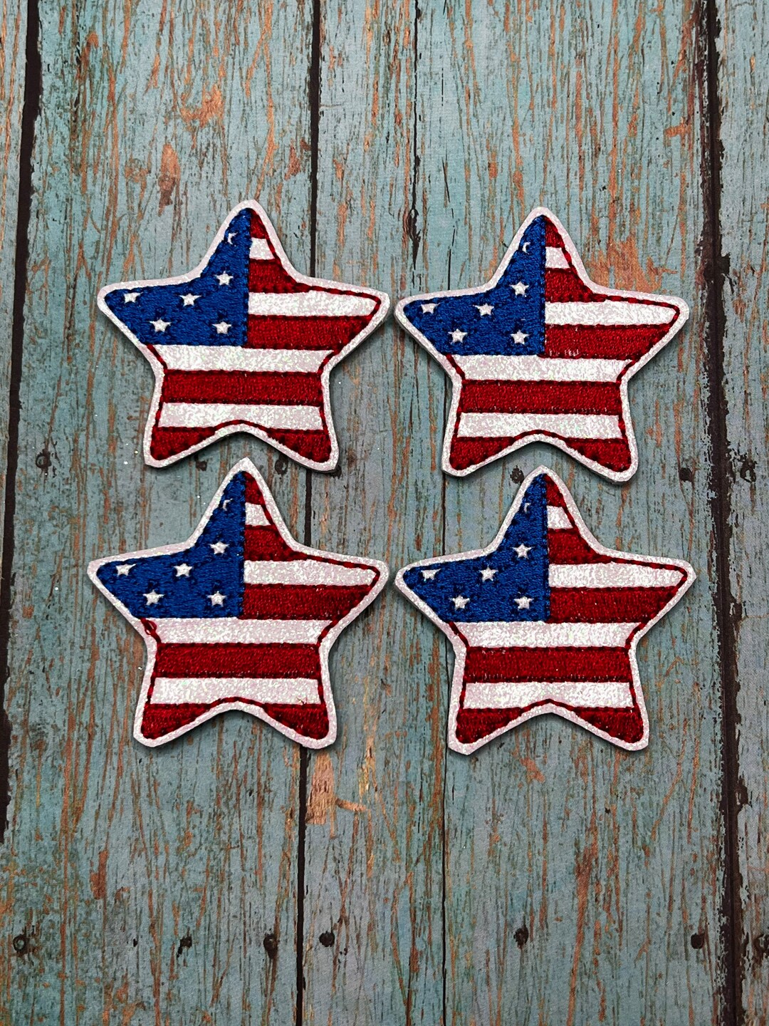 Glitter Star Flag Felties, Star Flag Felties, Patriotic Felties ...