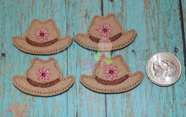 Cowboy Hat Felties Felties Felt Appliques Set of 4 - Etsy