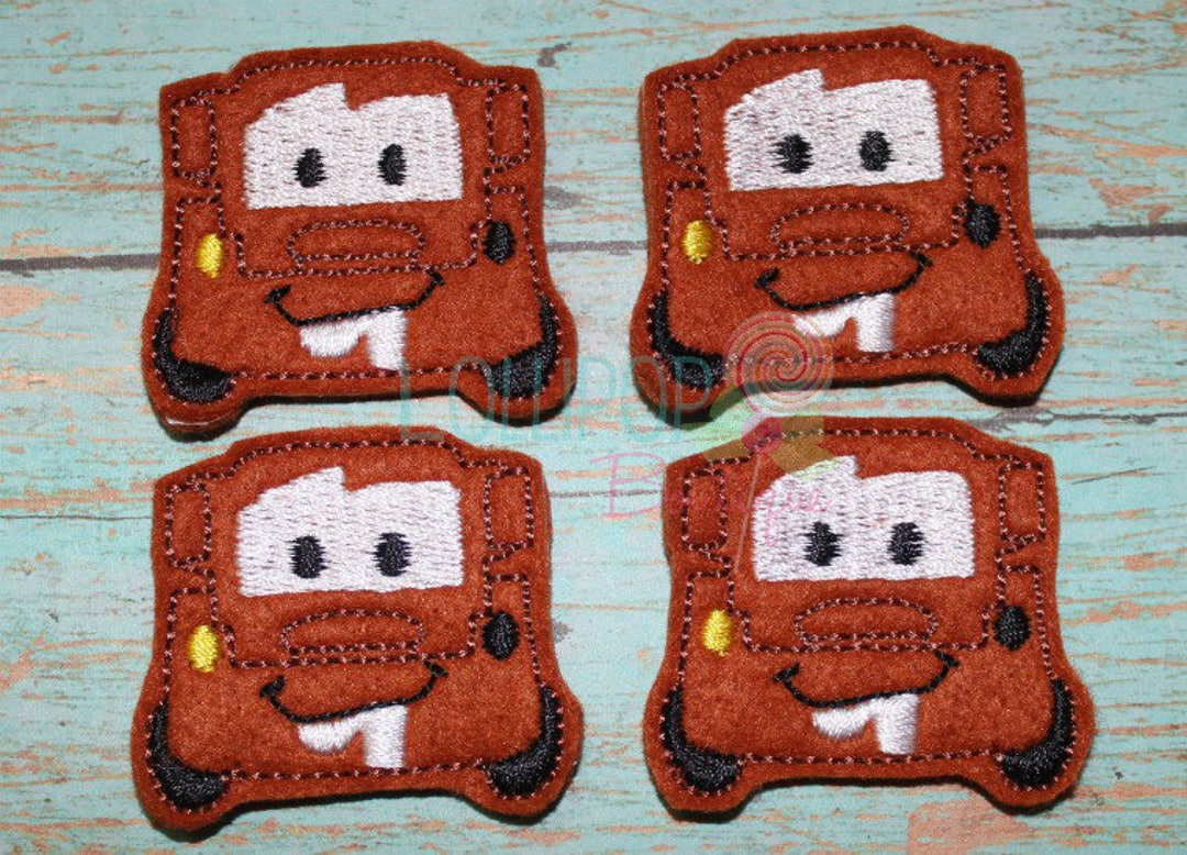 Tow Truck Felt Appliques, Set of 4 - Etsy
