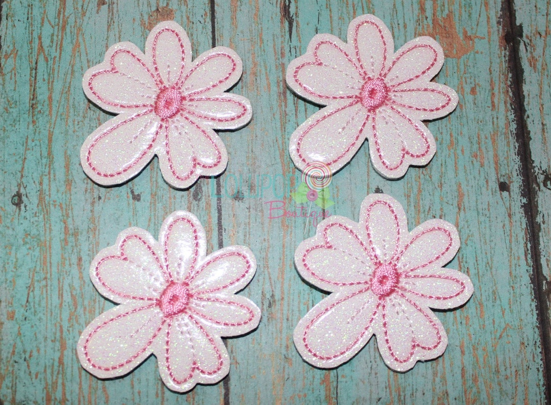 Dainty Glitter Flower Felties, Glitter Flower Felties, Flower Felties ...