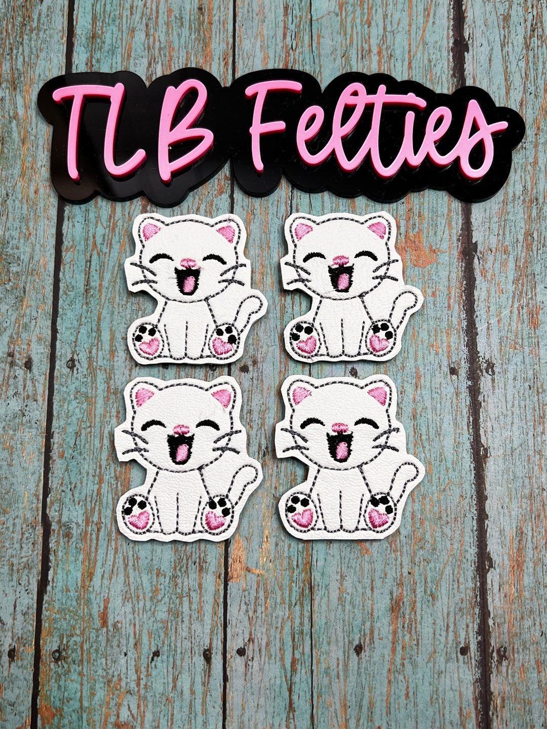 Cute White Kitty Felties, White Kitty Felties, Kitty Felties, Animal ...