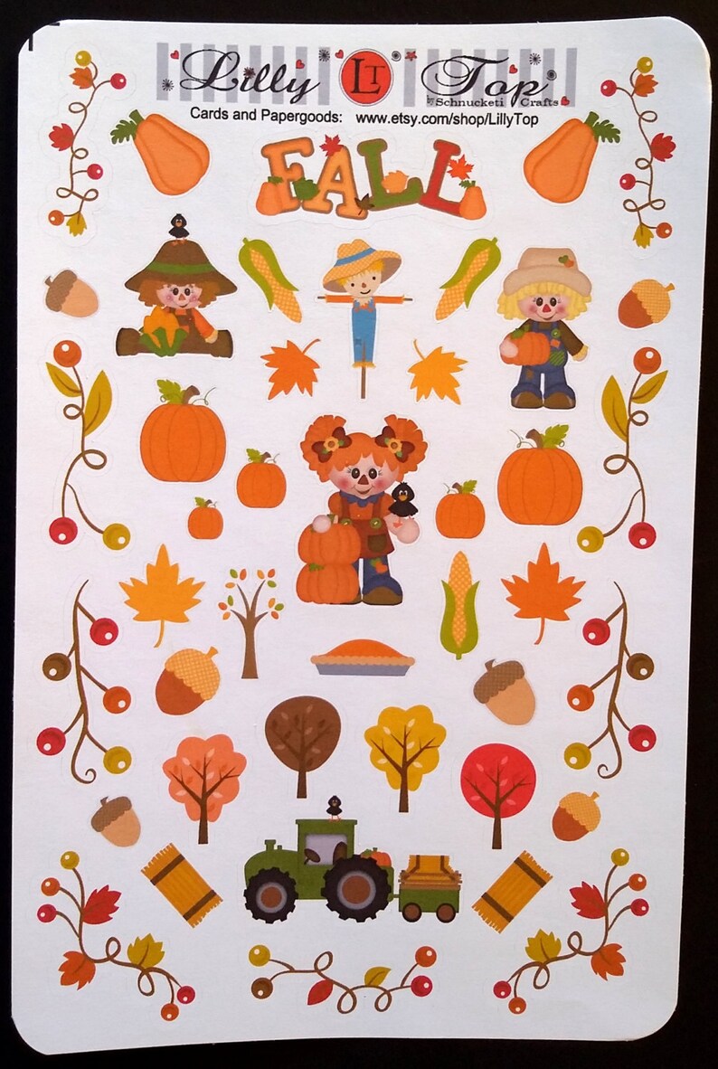 Fall Stickers Fits All Common Planners Kiss Cut Organizing | Etsy