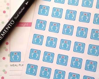 Scale Stickerslbs Weighing Fits All Common Planners Kiss | Etsy