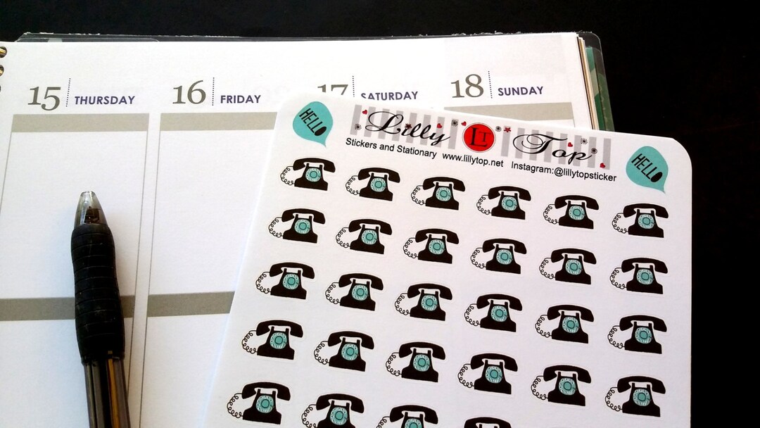 Phone Stickers, Old Fashioned, Fits All Planners, Kiss Cut, Planner ...