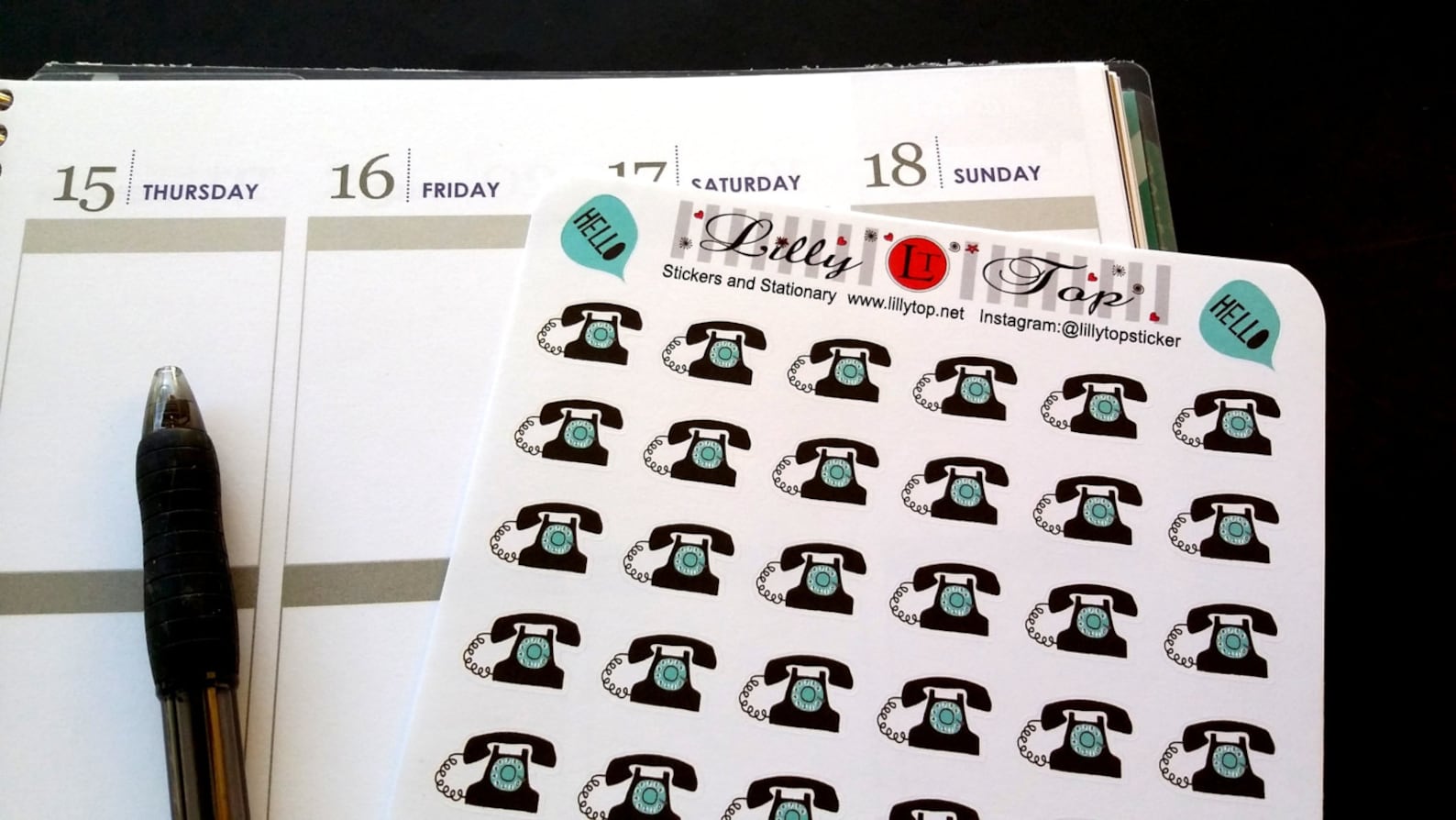 Phone Stickers Old Fashioned Fits All Planners Kiss Cut | Etsy