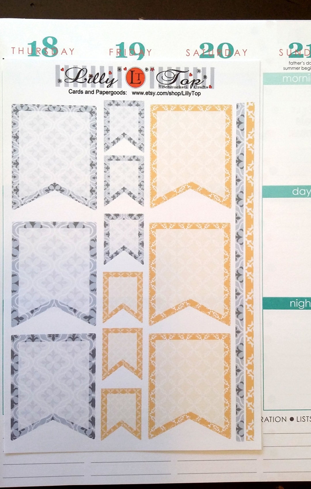 Planner Stickers Full Flags Quarter Flags Dividers - Etsy