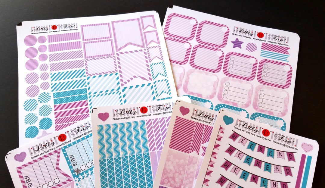 Organizing Stickers, Mega Bundle, April, Fits All Common Planners, Kiss ...