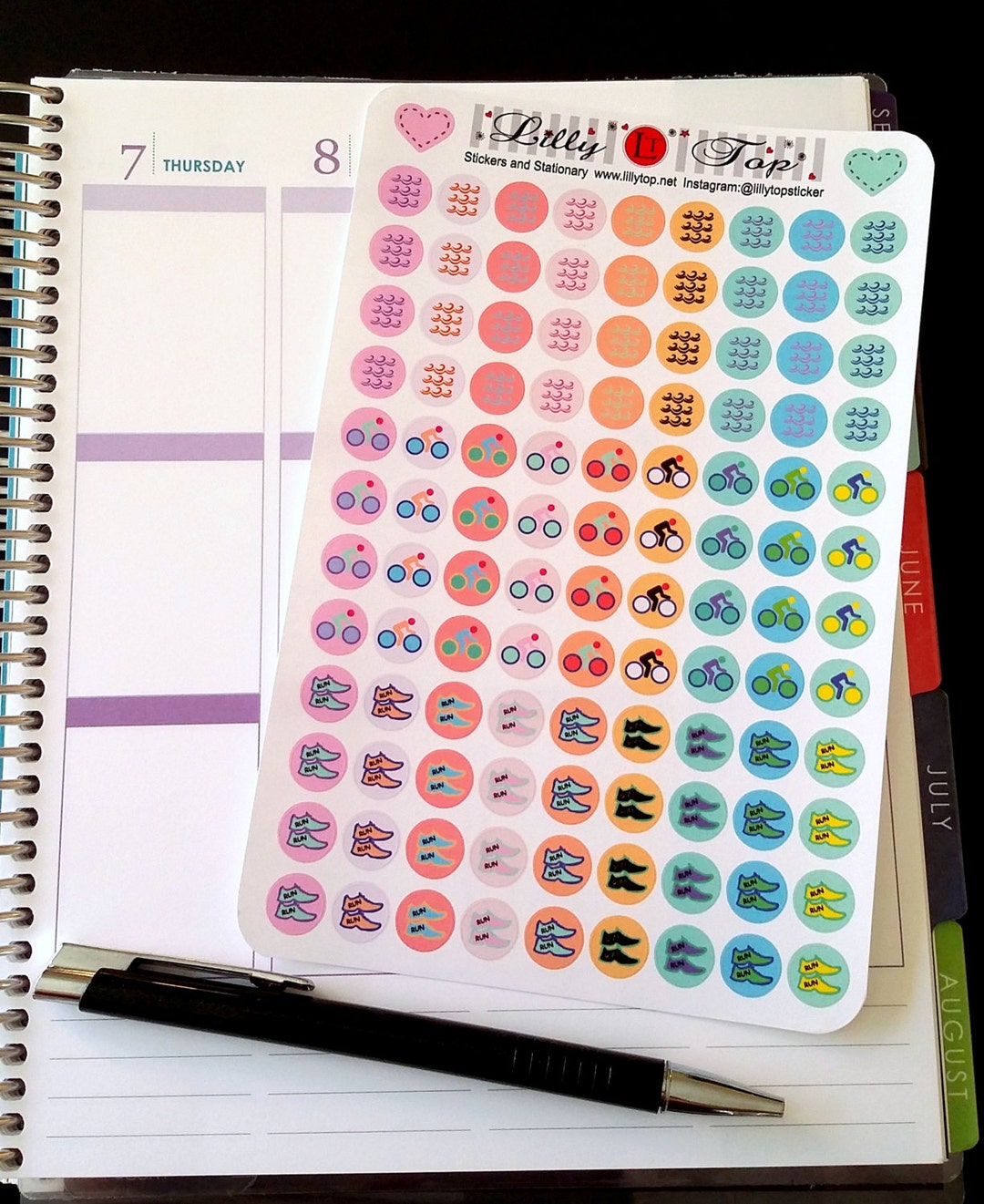 Triathlon Sticker, Run, Bike, Swim Dot Stickers, Fits All Common ...