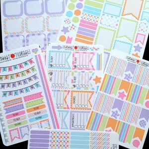 Organizing Stickers, Mega Bundle, Chevron Stripes and Dots, Pastel ...