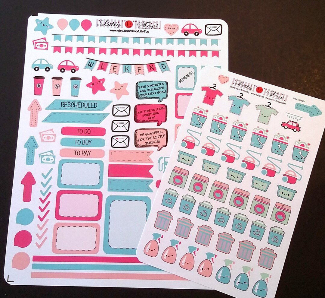Cleaning Stickers,organizing Stickers, Set, November, Fits All Common ...