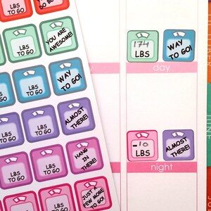 Scale Stickers,lbs, Weighing, Fits All Common Planners, Kiss Cut ...