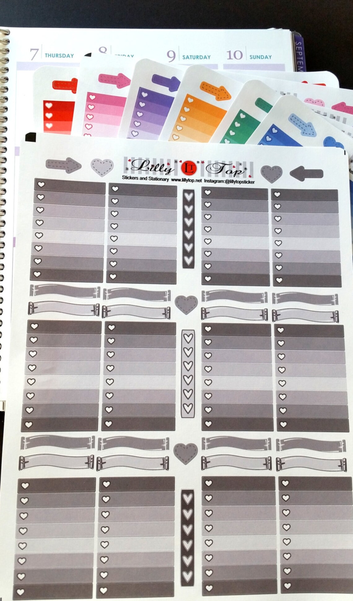 121 Stickers Headers Different Colors Available Check - Etsy