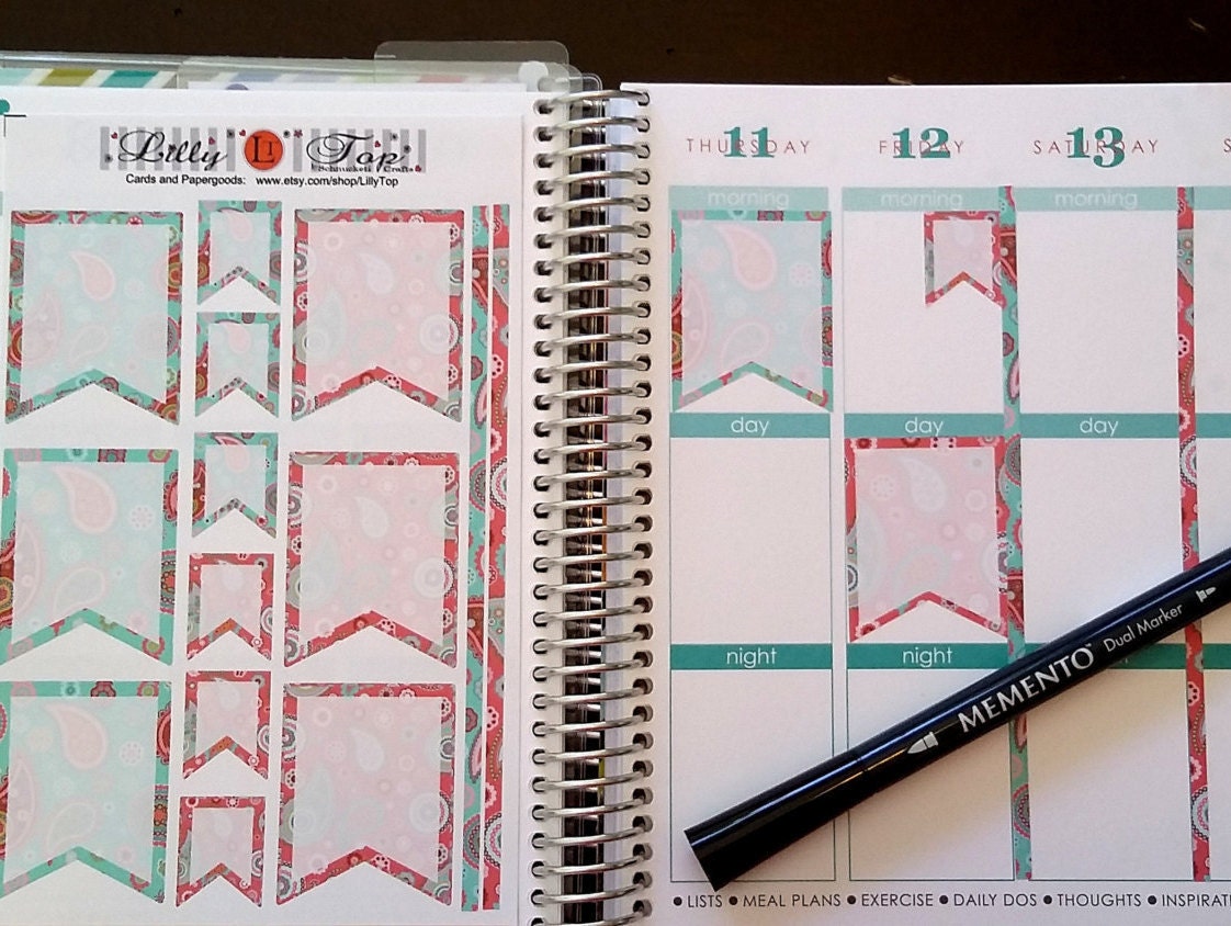 Planner Stickers Full Flags Quarter Flags Dividers | Etsy