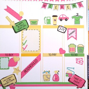 Cleaning Stickers,organizing Stickers, Set, Fits All Common Planners ...